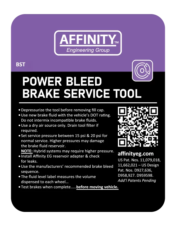 Power Bleed Brake Service Tool (BST) | AFFINITY Engineering Group